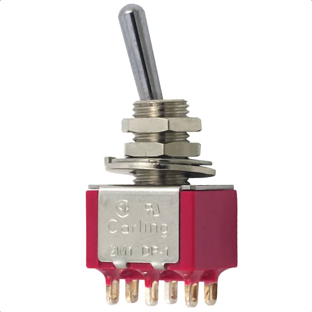 Double Pole ON/ON Bat Handle Mini Switch - Chrome | Reverb UK