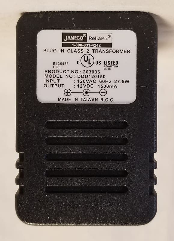 Korg T502ND Adaptor 12VDC 1500mA Center Pin Negative | Reverb