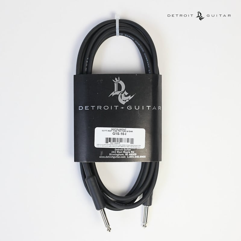 Detroit Guitar 10' Instrument Cable | Reverb
