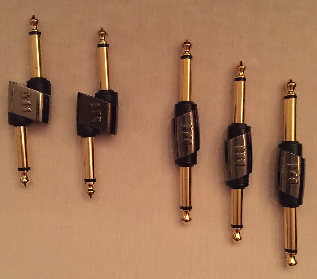 Monster 1/4" Mono Male to 1/4" Mono Male Coupler Gold Tips - | Reverb