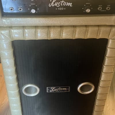 Kustom 100 “Tuck and Roll” 1968 - Gold Sparkle Naughahyde | Reverb