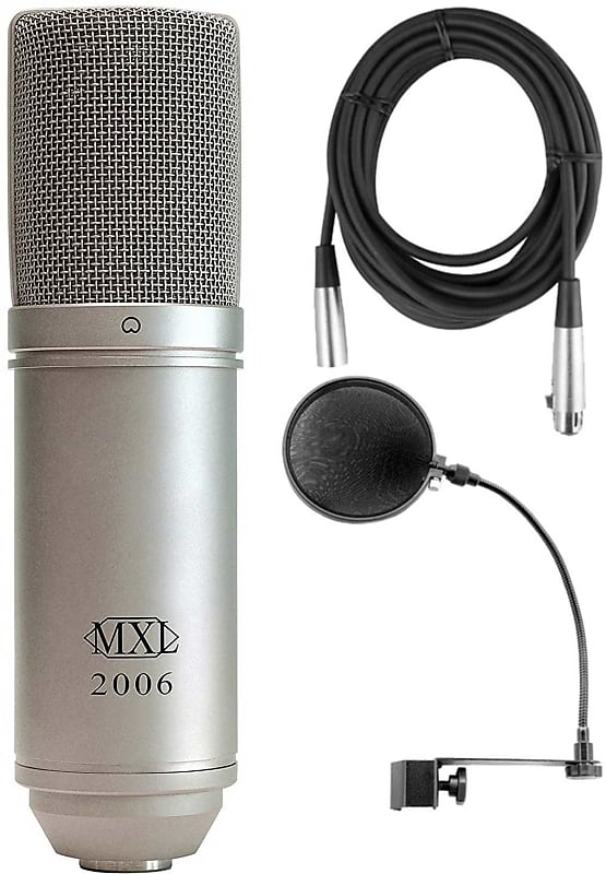MXL 2006 Large FET Condenser Microphone w/Mic Cable and Pop | Reverb