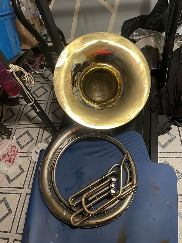 frank holton sousaphone silver/ brass | Reverb