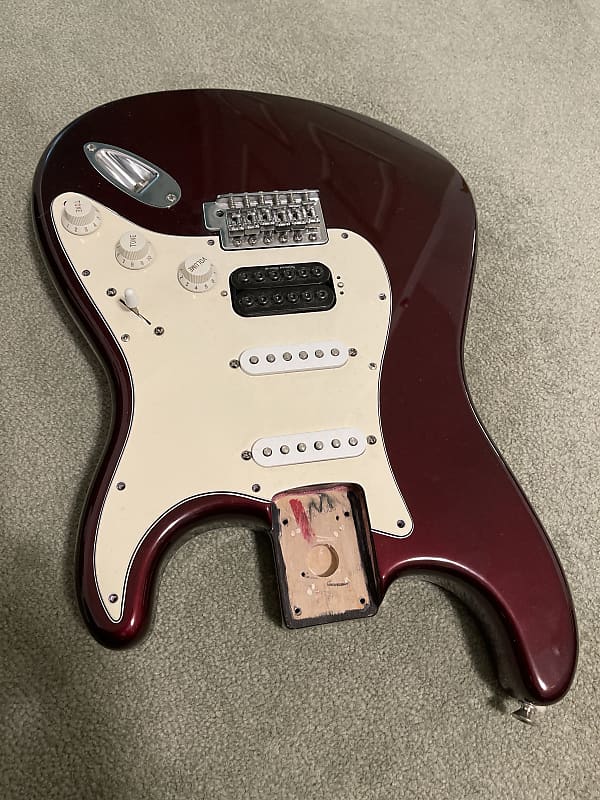 Loaded Fender Stratocaster Body HSS - Midnight Wine | Reverb Canada