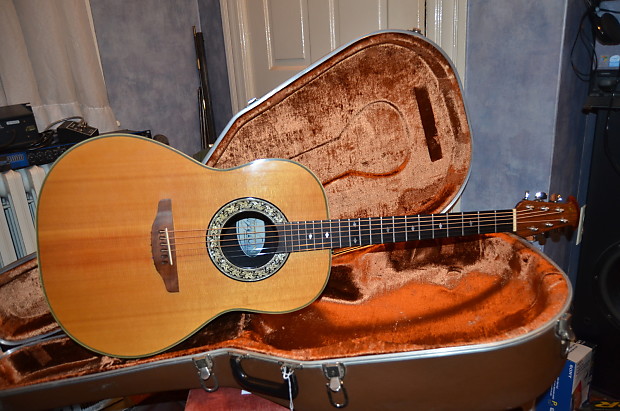 1982 ovation balladeer acoustic guitar and case, model 1111 | Reverb