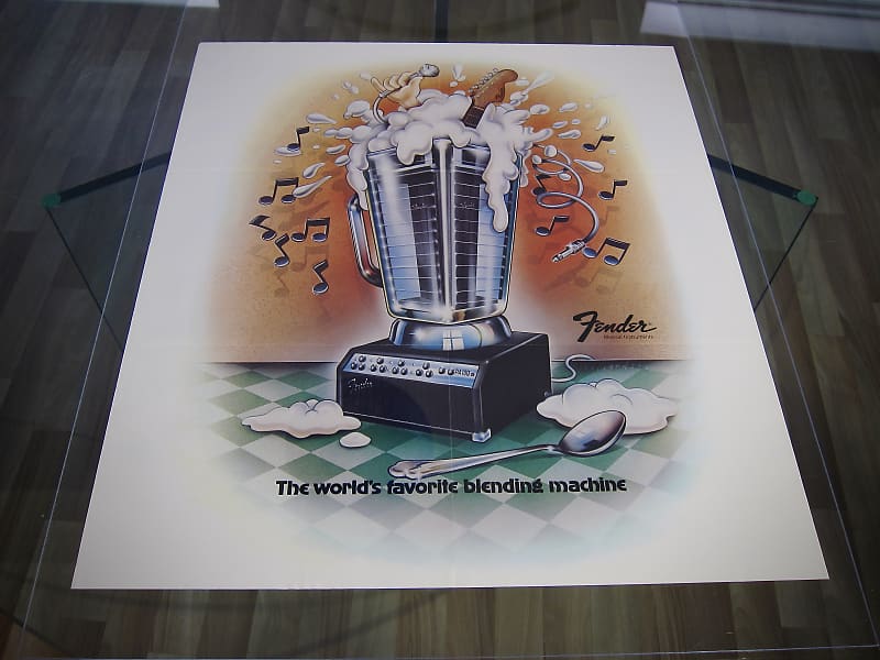 Fender Blender Authentic Vintage Poster "The World's Favorite | Reverb