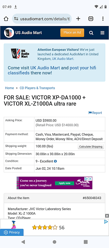 VICTOR/JVC xp da1000 dac | Reverb