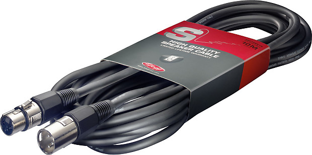 Stagg 20' Microphone cable XLR male to female Black | Reverb