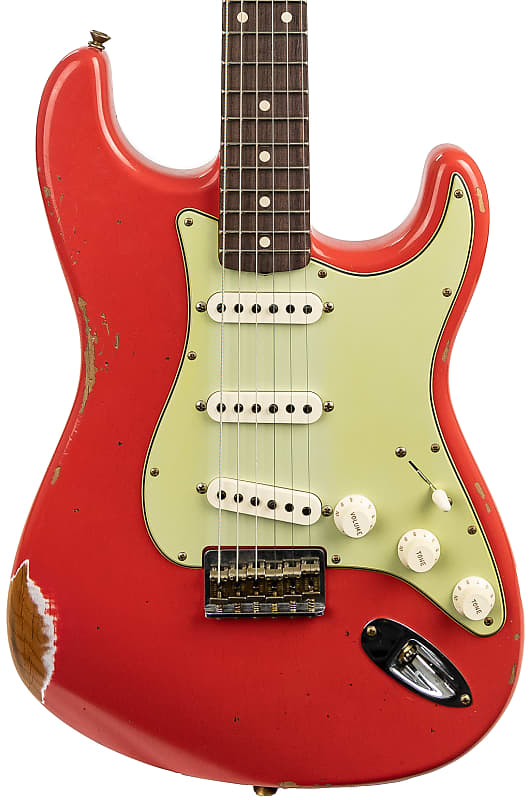 Fender Custom Shop 60s Strat Hardtail Aged - Fiesta Red | Reverb