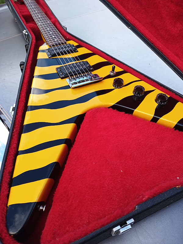 Arbor Flying Vee 1980s - Yellow tiger stripes | Reverb