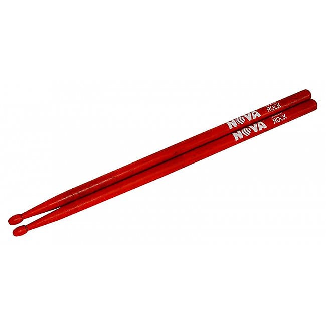 VIC FIRTH Nova Wood Tip RockR (Paar) Hickory Drumsticks rot | Reverb