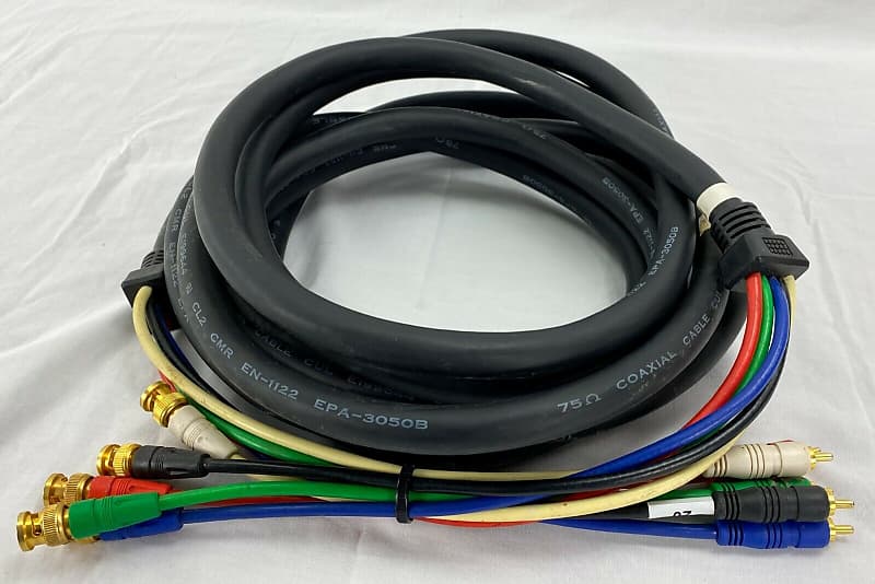 5 Channel BNC male to RCA Male 20' 75 ohm Coaxial Cable | Reverb
