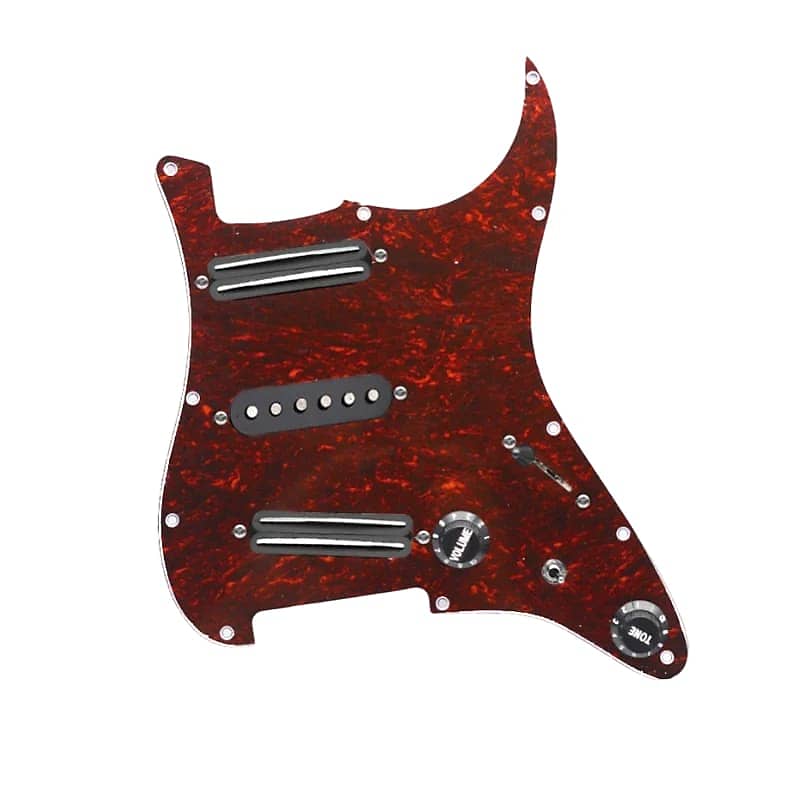 Red Tortoise Shell Dual Rails Pickups Guitar Strat Style | Reverb