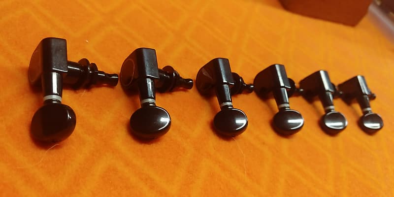 Guitar Tuning Head Set ( 6 -in-line ) - Black - 2010's - As | Reverb