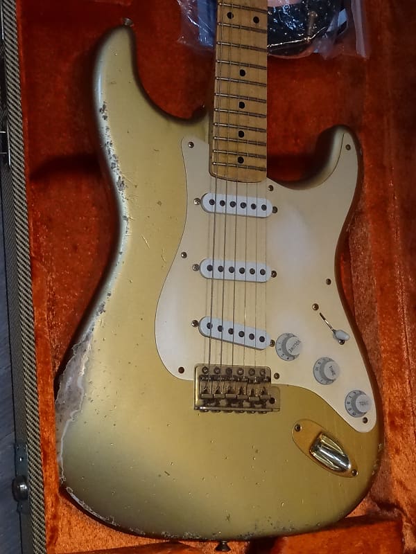 Fender Stratocaster 1957 Heavy Relic Aztec Gold Custom Shop | Reverb