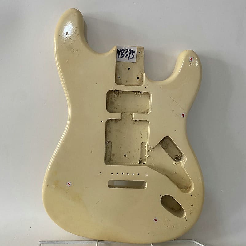 Solid Basswood Strat Style Guitar Cream Body | Reverb
