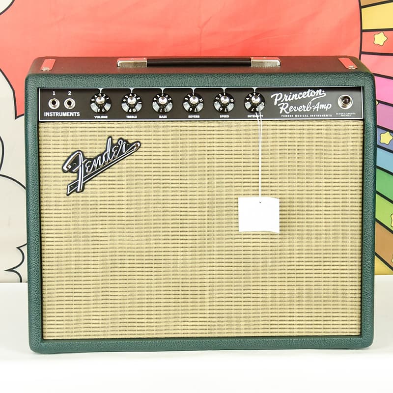 Fender '65 Princeton Reverb 1x12 Combo Amplifier, Brit Green, | Reverb