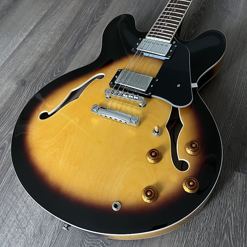 Tokai UES78 Semi-Hollow 335 Style - Sunburst - Gigbag | Reverb