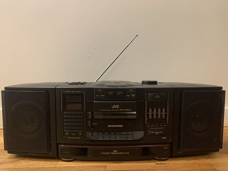 JVC PC-X200 AM/FM CD Cassette EQ Hyper Bass Boombox Portable | Reverb