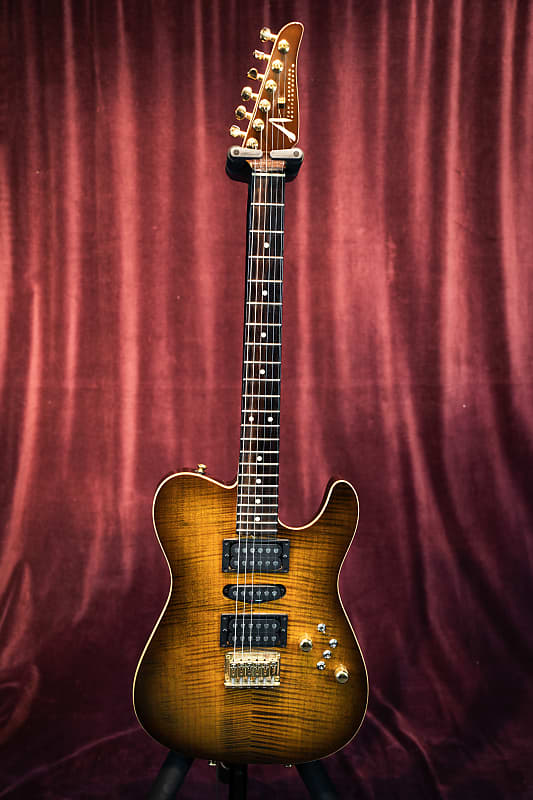 Tom Anderson Hollow T Contoured 2001 - Tiger Burst | Reverb