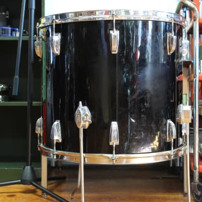 1970s Ludwig Drum Kit in Black Cortex 14x24 18x20 16x18 12x15 | Reverb