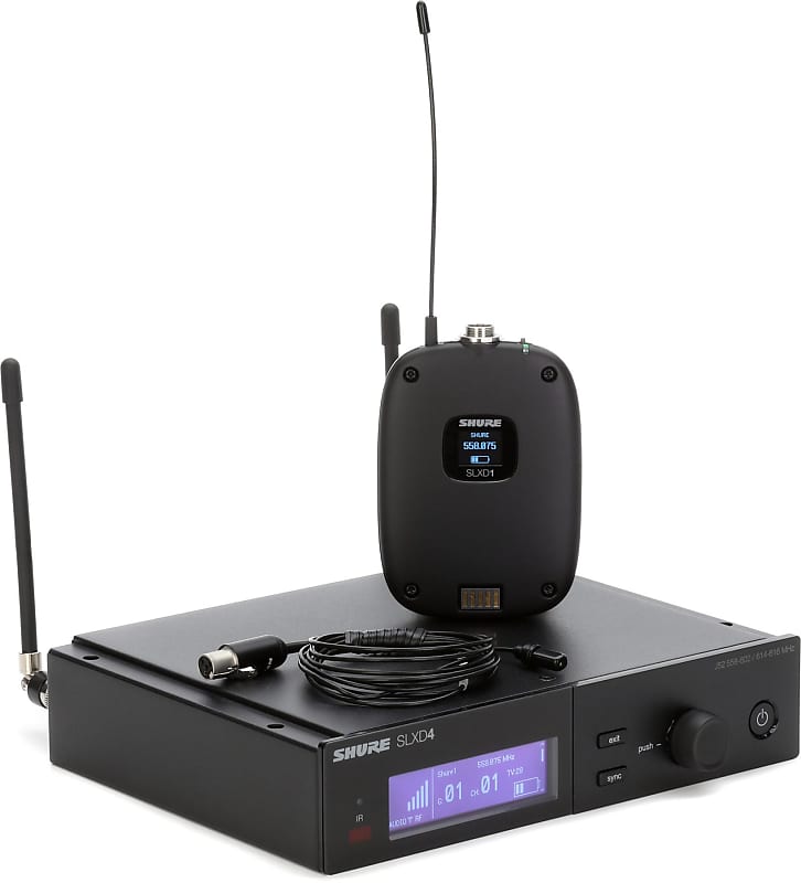 Shure SLXD14/UL4B Wireless Lavalier Microphone System - J52 | Reverb