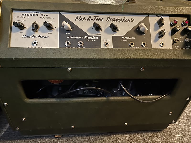 Flot-A-Tone Stereophonic S-4 - Green Tolex (one-of-a-kind?) | Reverb