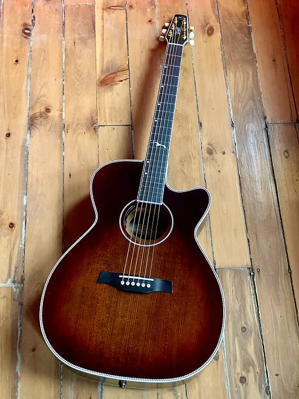 Seagull Artist Mosaic Concert Hall Bourbon Burst | Reverb