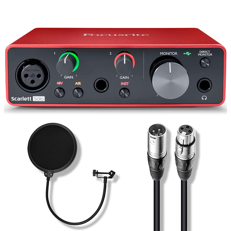 Focusrite Scarlett Solo 3rd Gen USB Audio Interface Bundle | Reverb