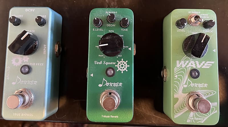 Donner Stylish Fuzz / Verb Square / Wave Delay + 5x power | Reverb