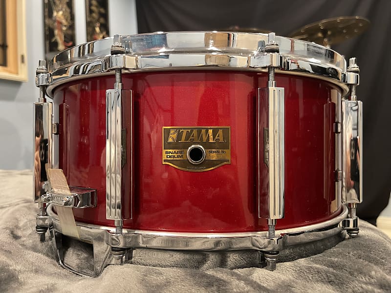Tama Granstar Custom 6.5x14 1988 Candy Apple Red | Reverb
