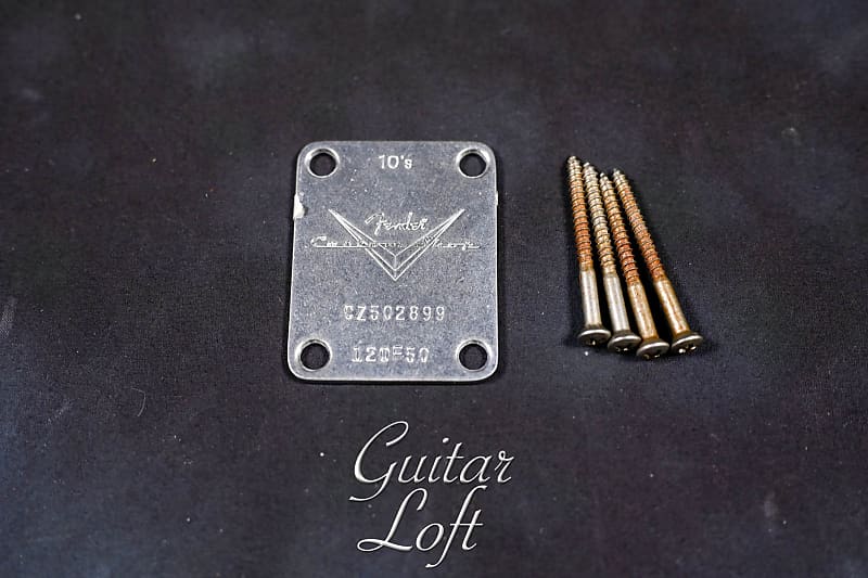 Fender Custom Shop Neck Plate for Strat - w Screws - Relic | Reverb