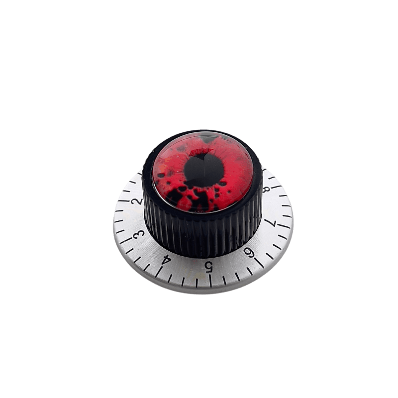 Dragon Eyes (Red/Black) - Custom Guitar Knobs - JUMBO Dial - | Reverb