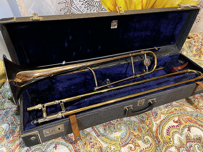 King Tempo Silver Trombone w Case NICE | Reverb