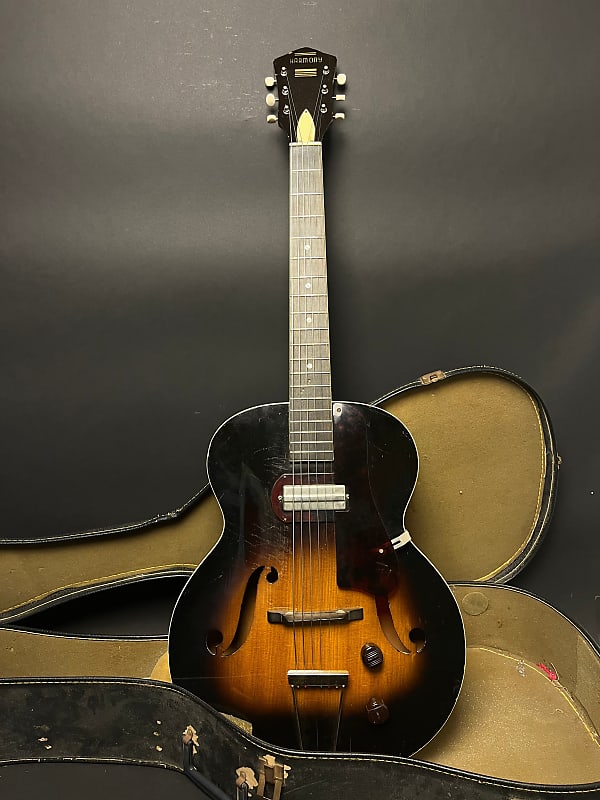 1950s Harmony H-52 Sunburst FInish Archtop Hollow-Body | Reverb