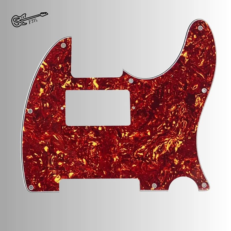 Red Tortoise Telecaster Humbucker Pickguard-Red Tortoise | Reverb