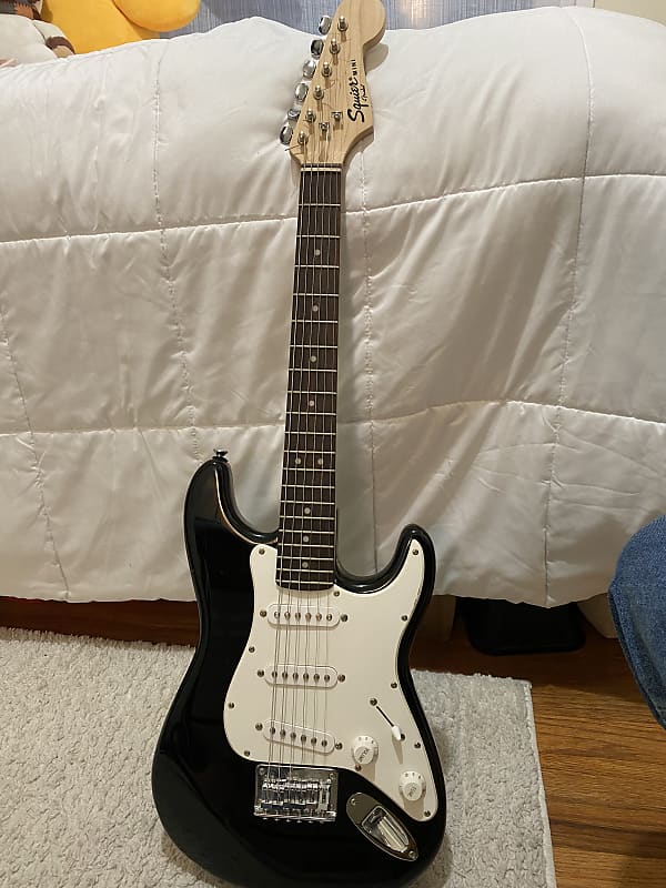 Squier Affinity Mini Stratocaster V2 Electric Guitar Black | Reverb