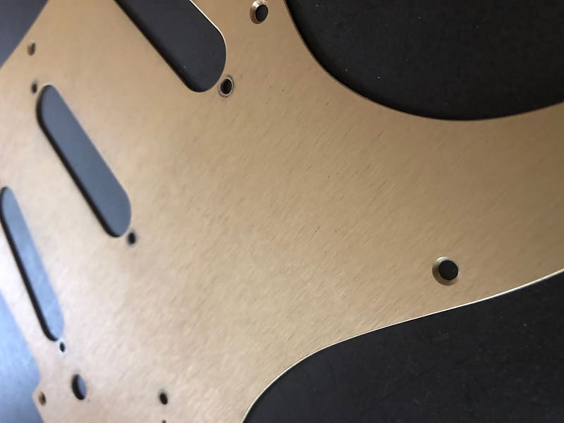 Fender Gold Brushed Anodized Aluminum Pickguard Stratocaster | Reverb