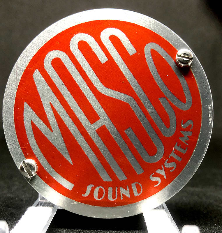 MASCO badge logo Reproduction for vintage tube PA head. | Reverb