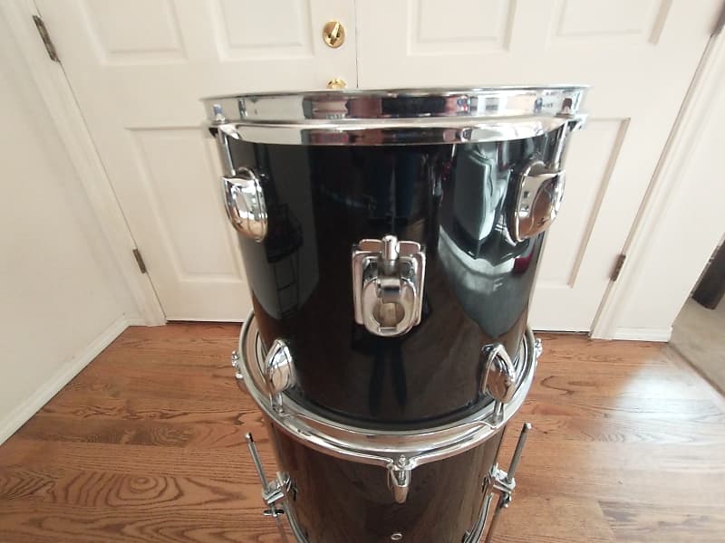 Pacific PDP 13 Round X 10 Rack tom, Gloss Black, Hardwood | Reverb
