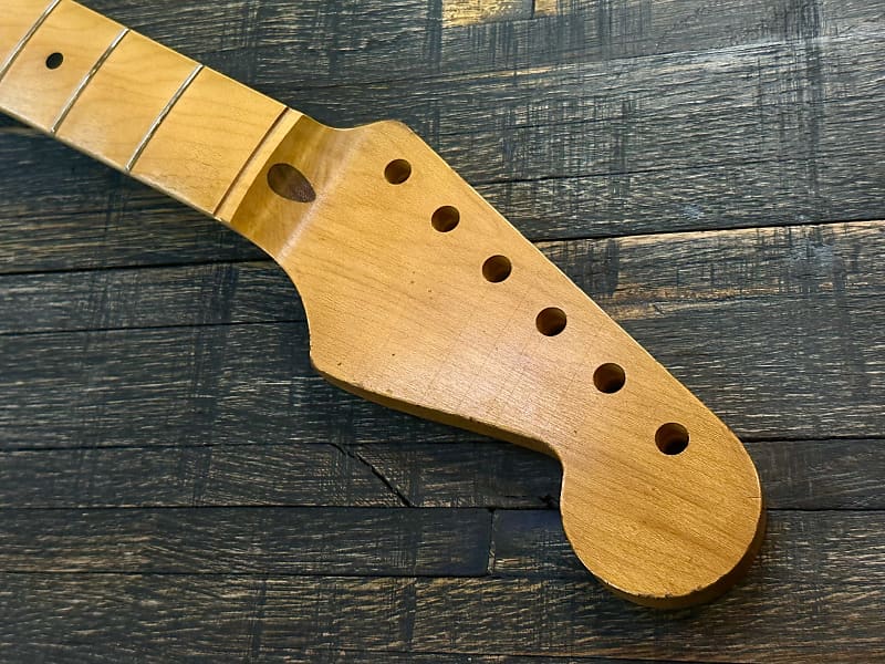 Aged Allparts SMO-V Strat Neck Nitro Relic Rolled Fingerboard | Reverb