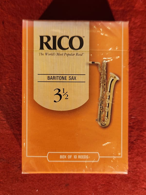 Full Box (10) Of Rico 3.5 Baritone Saxophone Reeds | Reverb