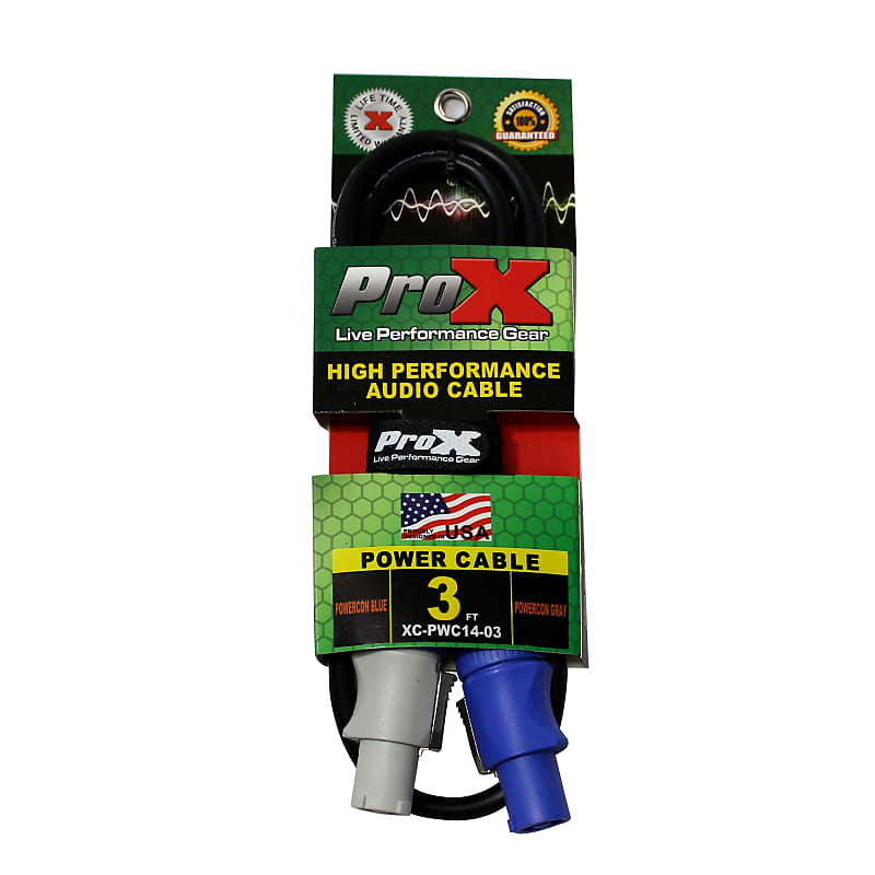 ProX XC-PWC14-03 3 Ft. 14 AWG High Performance PowerCON Power | Reverb