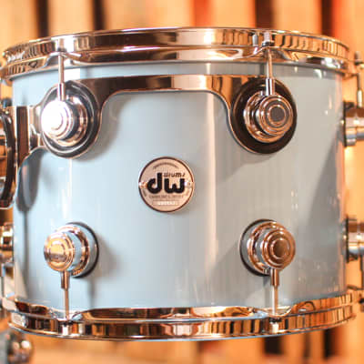 DW Collector's Maple Mahogany Solid Sky Blue Drum Set - | Reverb