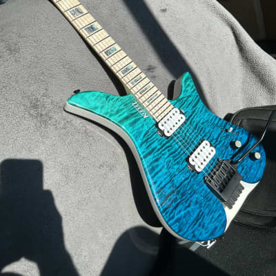 Kiesel Thanos 6-String-Tremolo 2023 - Blue-Teal Fade | Reverb