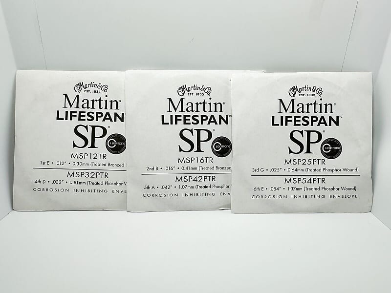 NEW Martin Lifespan SP Coated Acoustic Strings Phosphor | Reverb