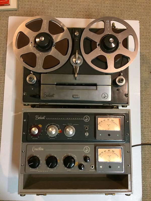 Berlant Concertone ¼ Inch Tube Reel to Reel Working | Reverb