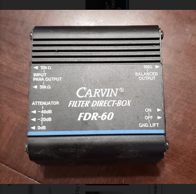 Carvin Filter Direct-Box FDR60 w/Ground lift | Reverb