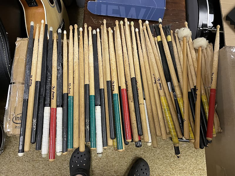 Large Drum Stick Bag with 23 Pairs of DrumSticks | Reverb