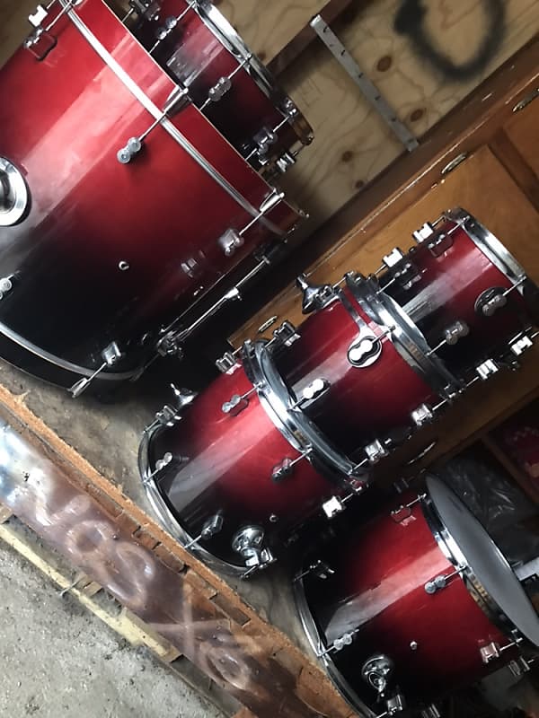 PDP Concept Birch 6-Piece Drum Kit (Cherry Red to Black | Reverb UK